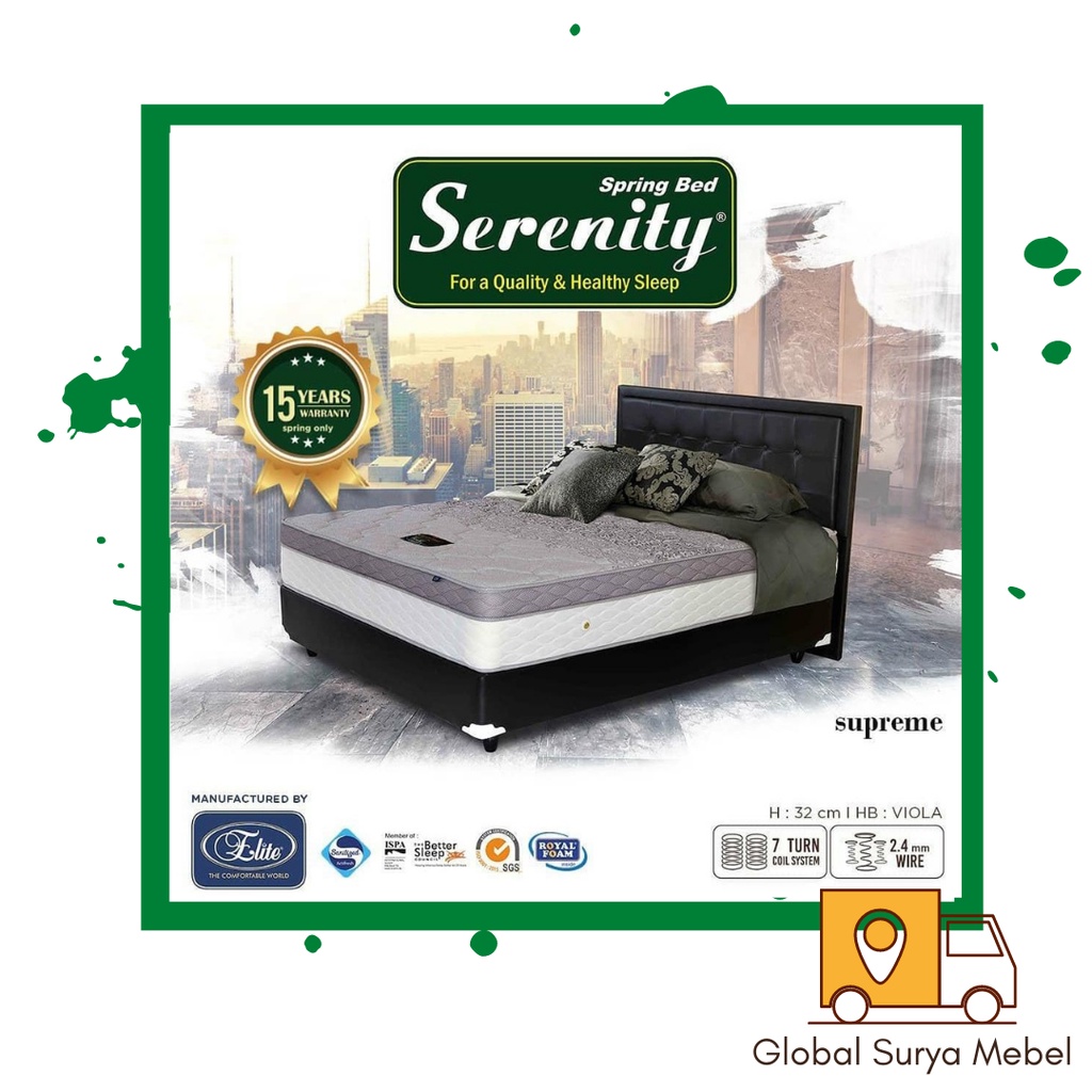 Jual Kasur Elite Serenity Spring Bed Tipe Supreme | Shopee Indonesia