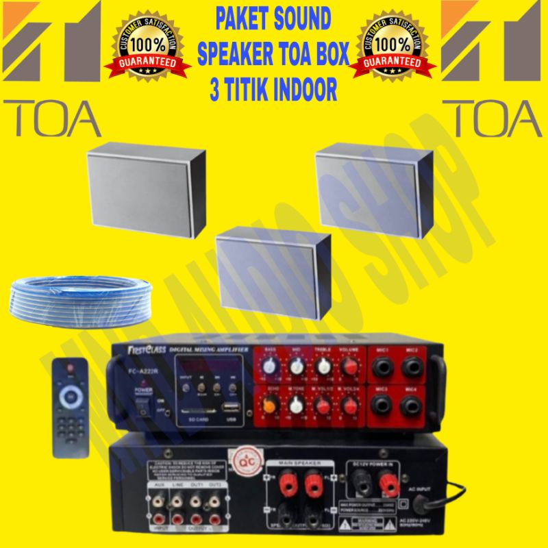 Jual PAKET SOUND SYSTEM SPEAKER BOX TOA 3 RUANGAN INDOOR | Shopee Indonesia