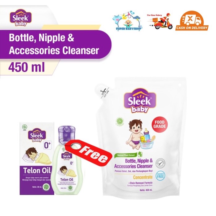 Jual Sleek Bottle, Nipple cleanser ( Cuci Botol ) 450 ml/ 900 ml - Dot ...
