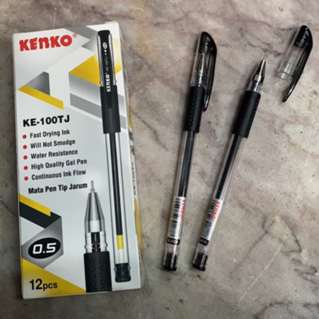 Jual Pulpen Gel pen Kenko KE-100 TJ ( 12 Pcs ) [ Original ] | Shopee ...