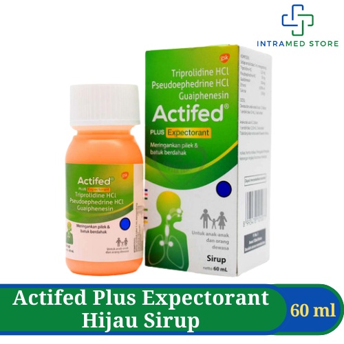 Jual Actifed Plus Expectorant Hijau Sirup 60 ml - Meringankan Pilek ...