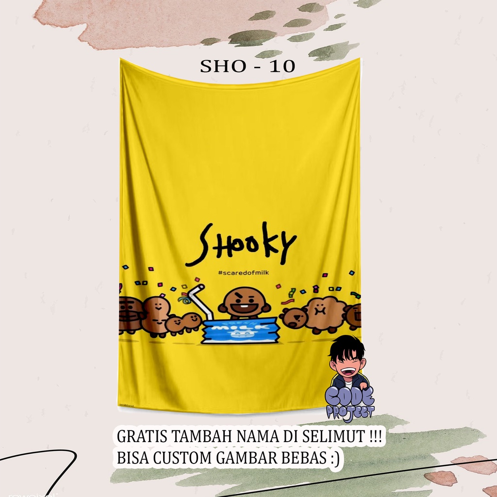 Jual SELIMUT KARAKTER BT21 SHOOKY - selimut custom bt21 shooky ...