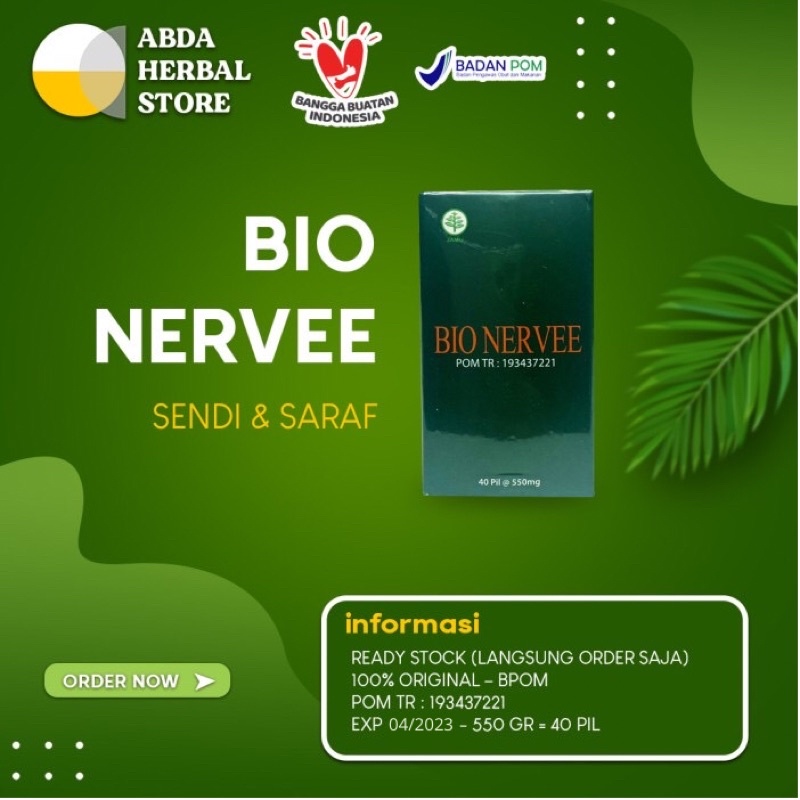 Jual Bio Nervee | Bio Nervee Energy Boost Up Perbotol - 1 Botol Isi 40 ...