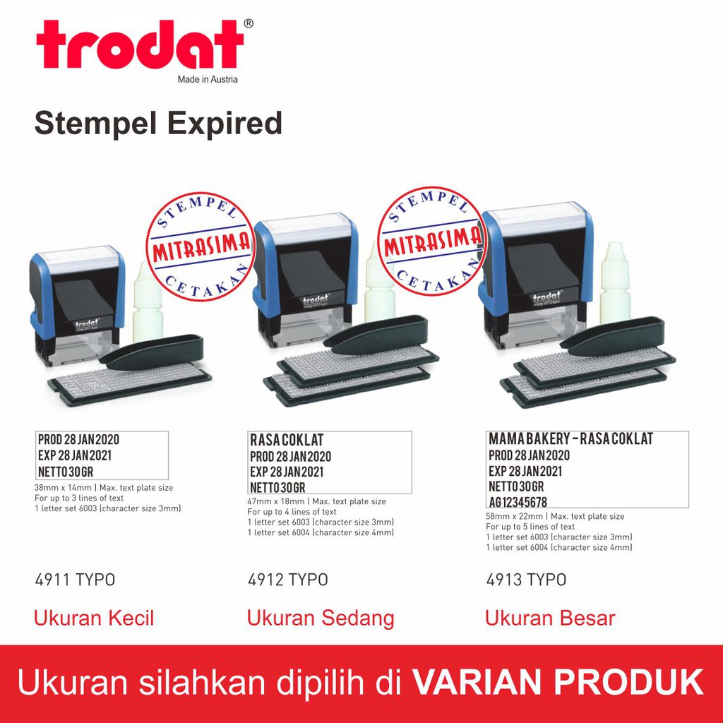 Jual Stempel Expired dengan kode produksi atau format lain yang ...