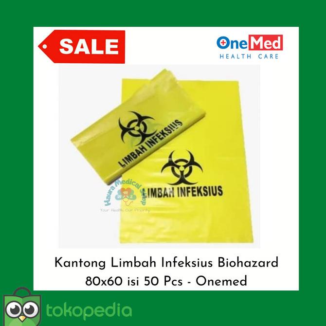 Jual _^_^_^] Kantong Plastik Limbah Infeksius 80x60 Biohazard Kuning ...