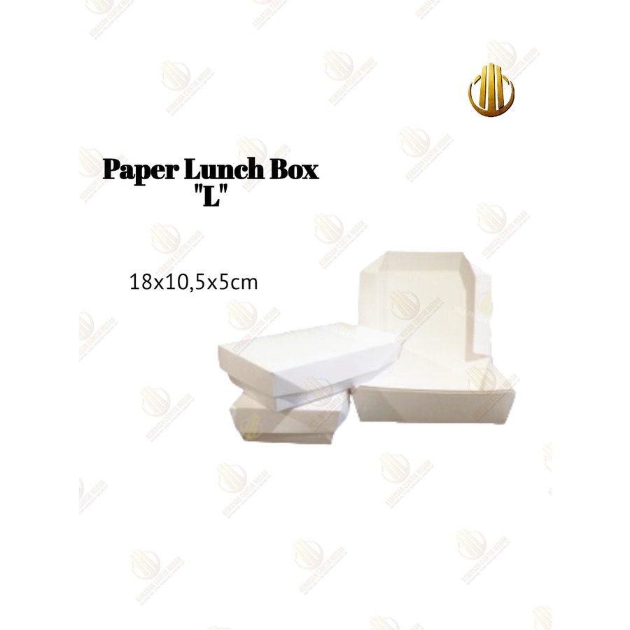 Jual kotak nasi putih/Lunch Box Large/Kotak Makan Food grade tebal dan ...