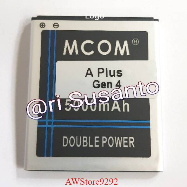 Jual Mcom Battery Batre Baterai Double Power Mcom A Plus Gen 4 APlus Gen4 | Shopee Indonesia