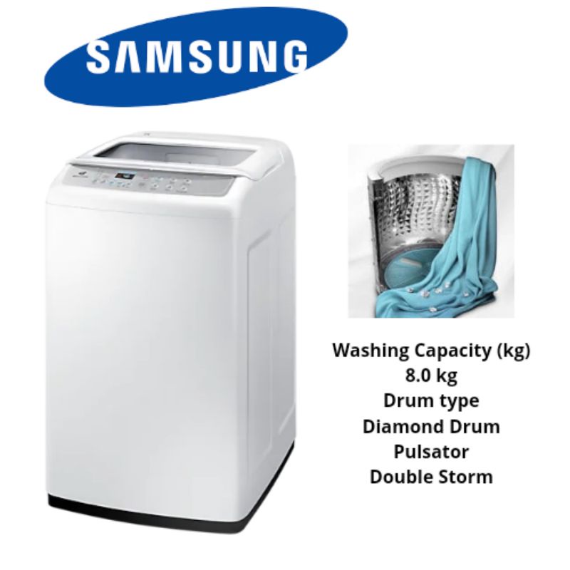 Jual Mesin Cuci Samsung 1 Tabung 8kg tipe WA80H4000SW/SE | Shopee Indonesia