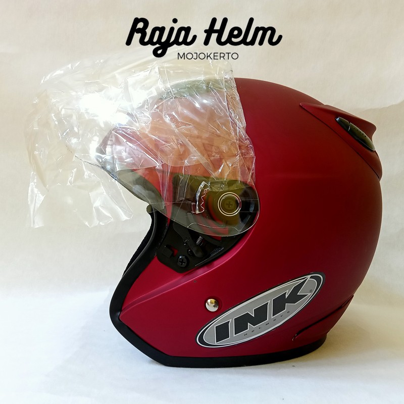 Jual Helm INK KW Model Centro Warna Merah Maroon Doff Free Packing ...