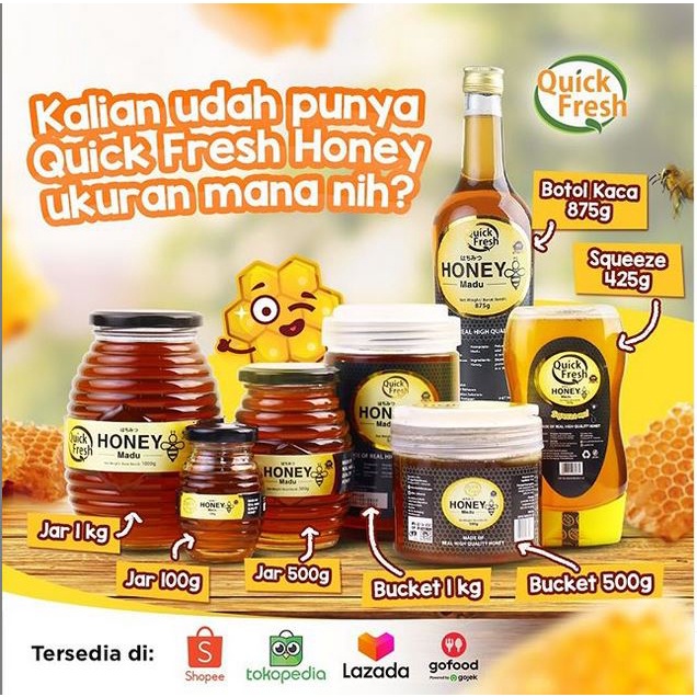 Jual Quick Fresh Honey / Madu Murni Asli 2250gr (Antique Bottle ...
