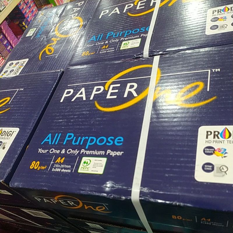 Jual kertas hvs a4 80gr paperone 1 rim isi 500lembar | Shopee Indonesia