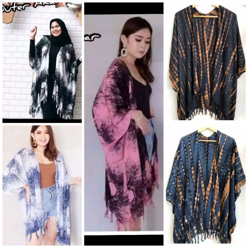 Jual OUTER TIE DYE CARDIGAN MOTIF LILIT KARDIGAN OVERSIZE AKAR RUMBAI ...