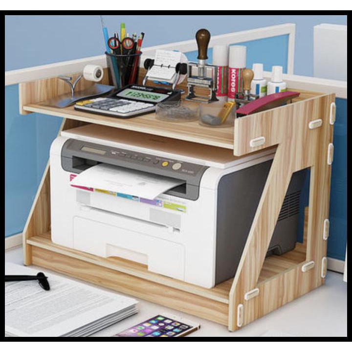 Jual Rak Kayu Tempat Printer Dokumen Wooden Rack Printer Desktop ...