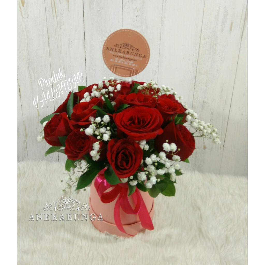 Jual Rangkaian Bunga Mawar Asli Vas Fresh Rose Flower Pot Meja Hias ...