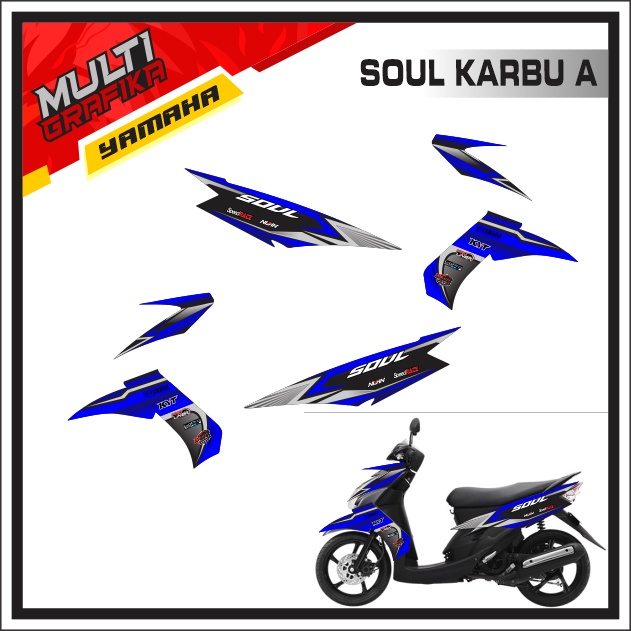 Jual stiker MIO SOUL KARBU sticker Striping Motor yamaha oud Decal lama ...