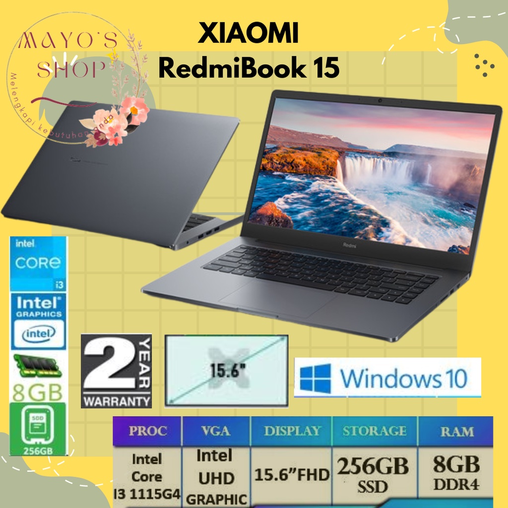 Jual Xiaomi RedmiBook 15 - i3-1115G4 8GB SSD 256GB - Garansi RESMI ...