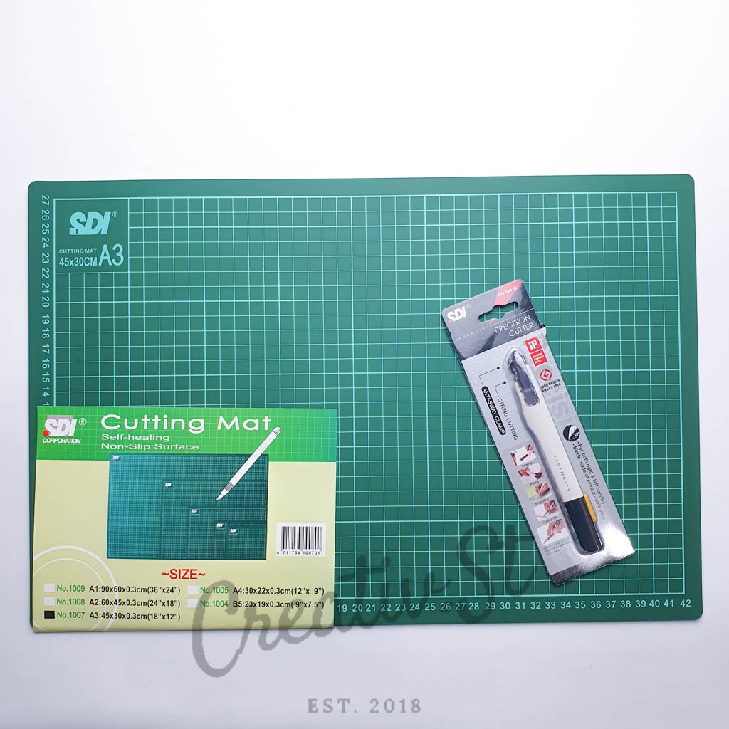 Jual SDI Cutting Mat A3 + Pen Cutter Precision Cutter Alas Potong 42 Cm X 30 Cm | Shopee Indonesia