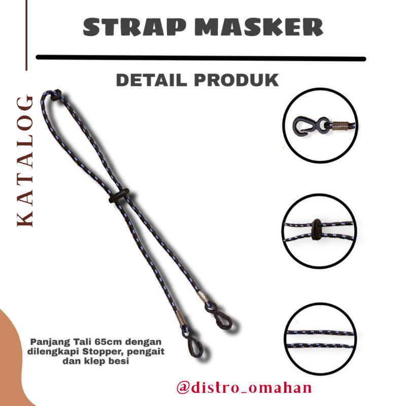 Jual Strap Tali Masker - Tali Prusik unisex dan aesthetic - Tali Masker ...
