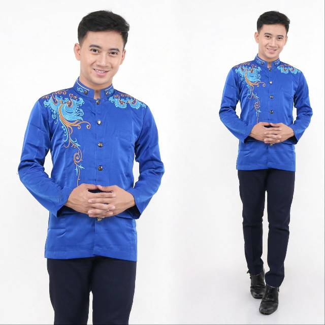 Jual Jasko Bordir Putih dan Biru elektrik (birel) | Shopee Indonesia