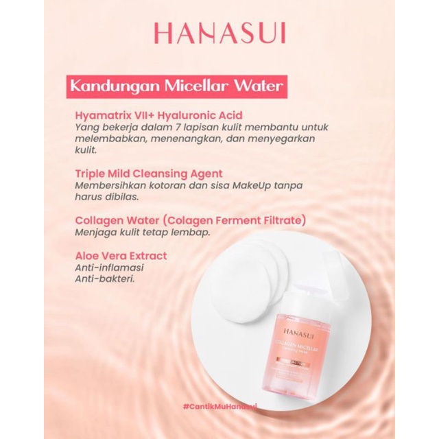 Jual HANASUI COLLAGEN MICELLAR CLEANSING WATER/Hanasui Micellar Water ... Jual HANASUI COLLAGEN MICELLAR CLEANSING WATER/Hanasui Micellar Water ...