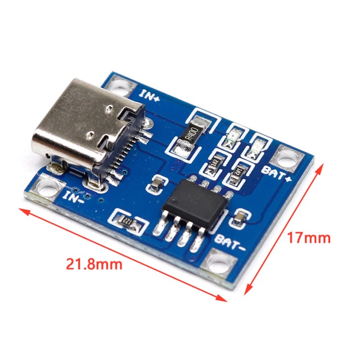 Jual USB type C TP4056 LIPO CHARGER BATTERY LITHIUM CHARGING MODUL 1A ...