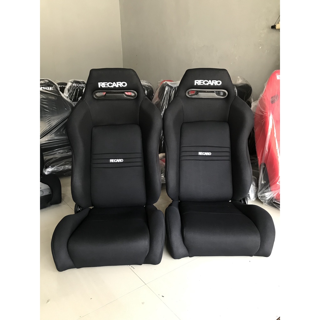 Jual JOK MOBIL RACING REP RECARO SR3 HITAM POLOS CAR SEAT | Shopee ...