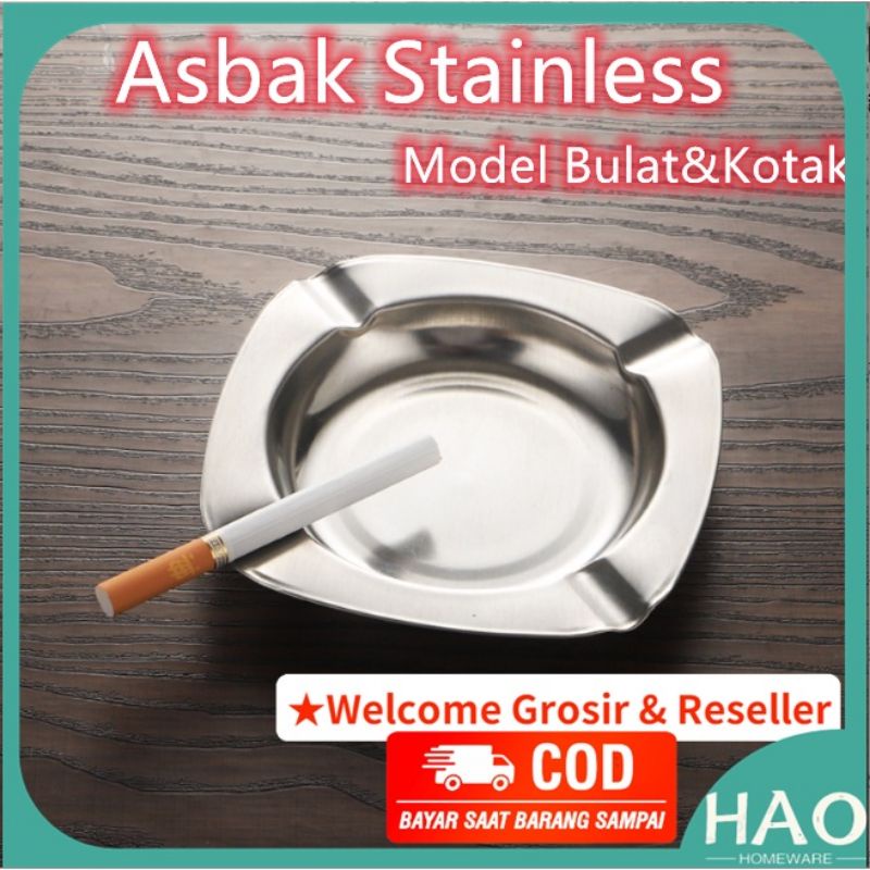 Jual Asbak Rokok Stainless Steel Asbak Persegi | Shopee Indonesia