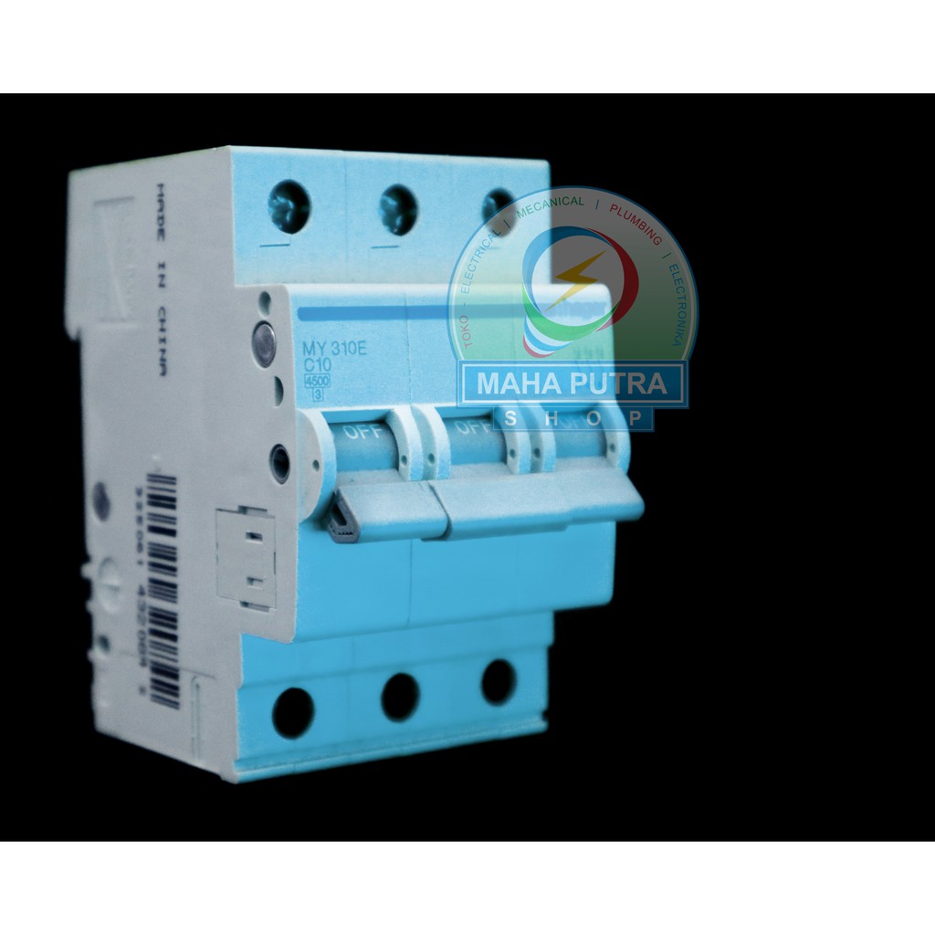 Jual MCB 3 PHASE 10 AMPERE MERK HAGER. MINIATURE CIRCUIT BREAKER | Shopee Indonesia
