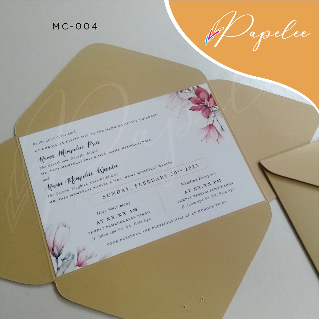Jual UNDANGAN PERNIKAHAN / WEDDING INVITATION (CUSTOM ISI/TULISAN ...