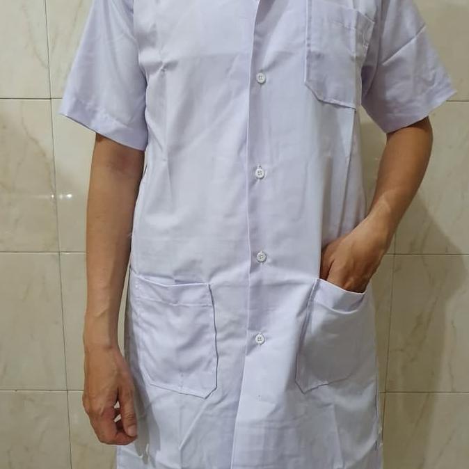 Jual Baju Laboratorium lengan pendek Jas Lab Baju praktek | Shopee ...