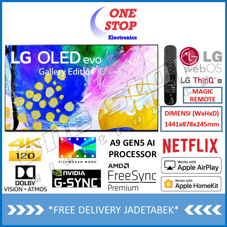 Jual LG OLED65G2 4K OLED evo Gallery Edition Smart TV 65 Inch ...