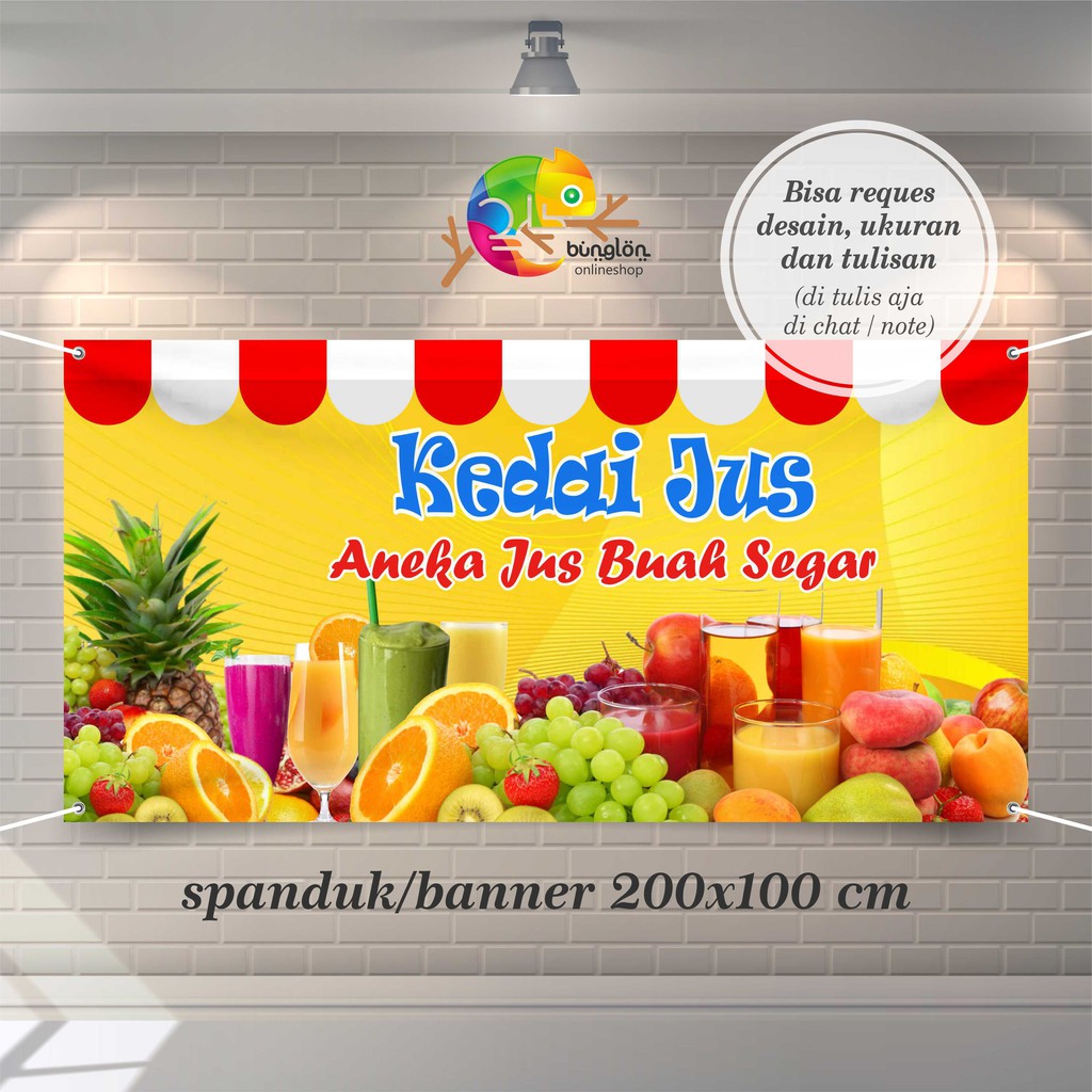 Jual Spanduk, Banner Kedai Jus, Juice | Shopee Indonesia