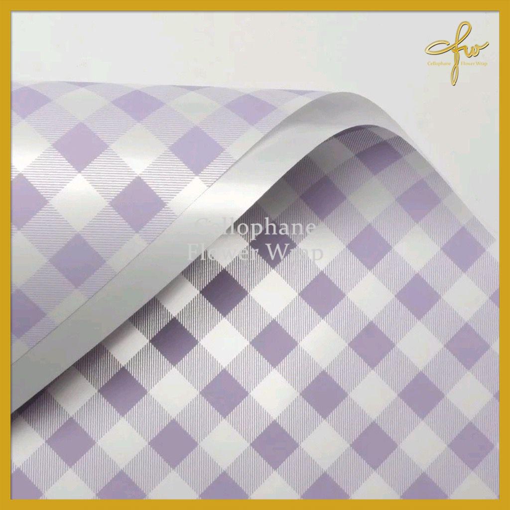 Jual Kertas Buket BiColor Square Pattern Catur Cellophane Flower ...