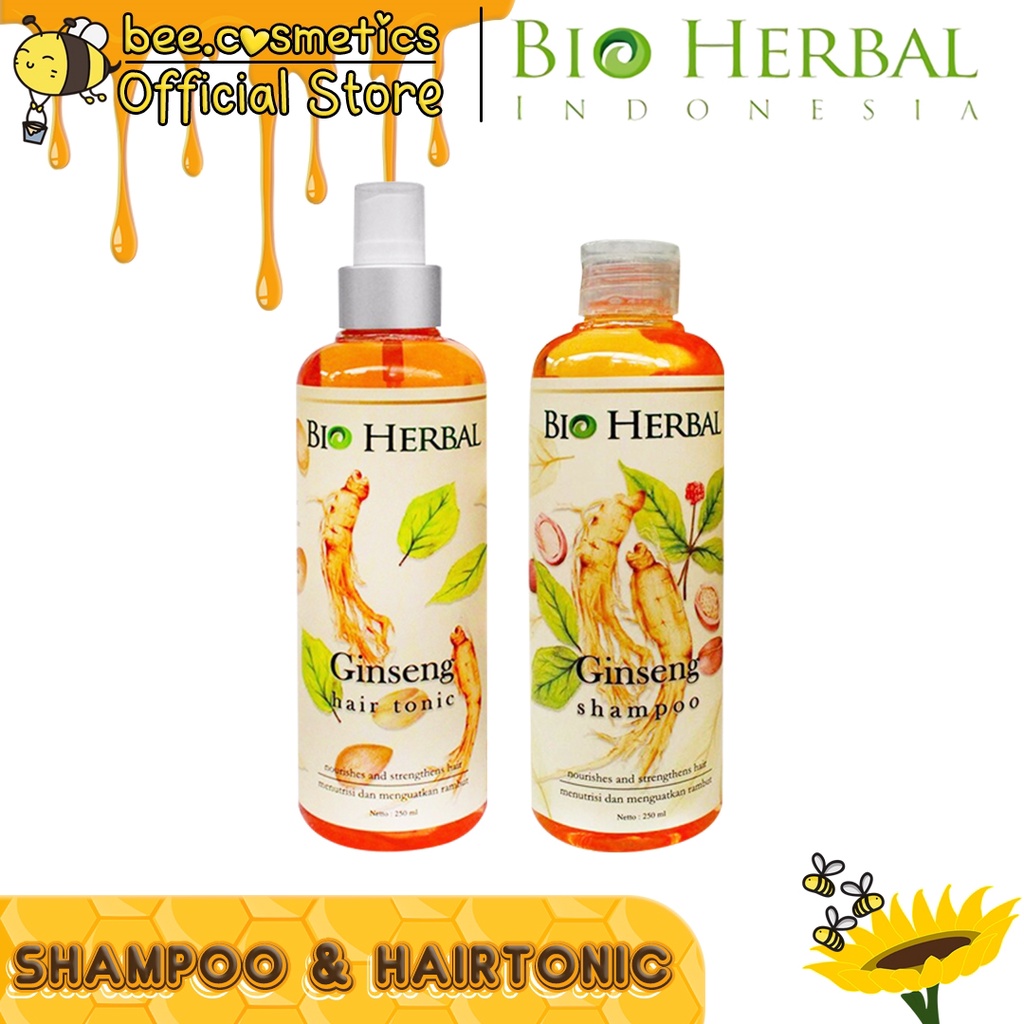 Jual BIO HERBAL RED GINSENG SHAMPOO & HAIR TONIC 250ML | Shopee Indonesia