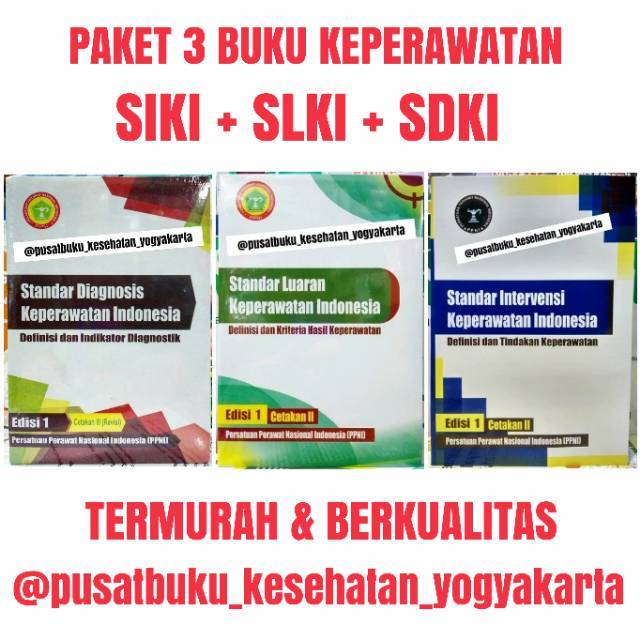 Jual Paket 3 Buku SIKI SDKI SLKI Standar Luaran Keperawatan Indonesia ...