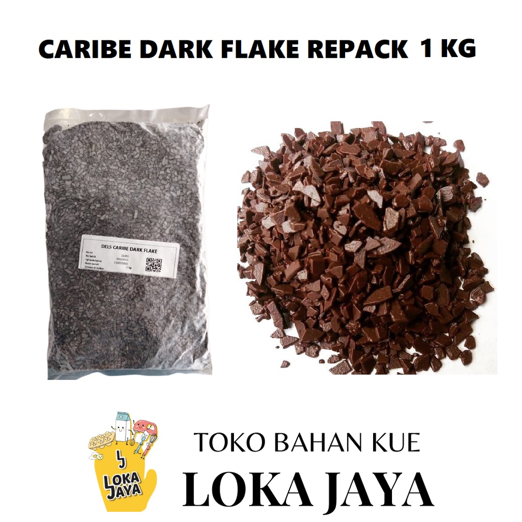 Jual CARIBE COKLAT DARK FLAKE DELS REPACK 1 KG | Shopee Indonesia