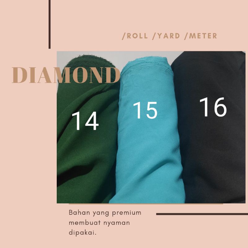 Jual Bahan Kain Diamond Crepe Georgette Italiano ( 0.5METER ) | Shopee ...