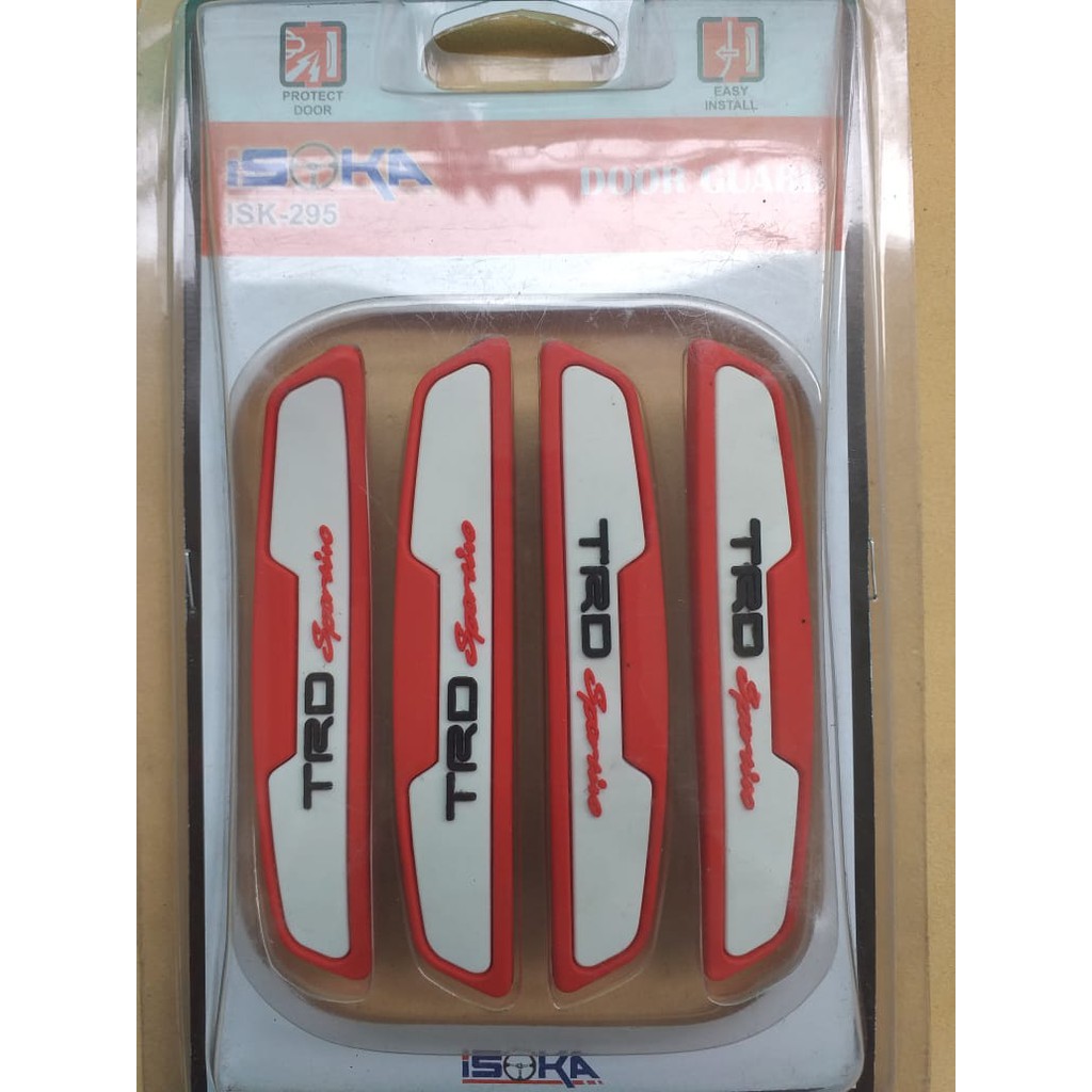 Jual Door Guard TRD merah kombinasi putih 295 | Shopee Indonesia