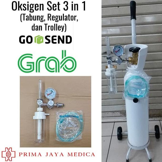 Jual Tabung Oksigen Set 3 in 1 Siap Pakai (Tabung, Regulator dan ...