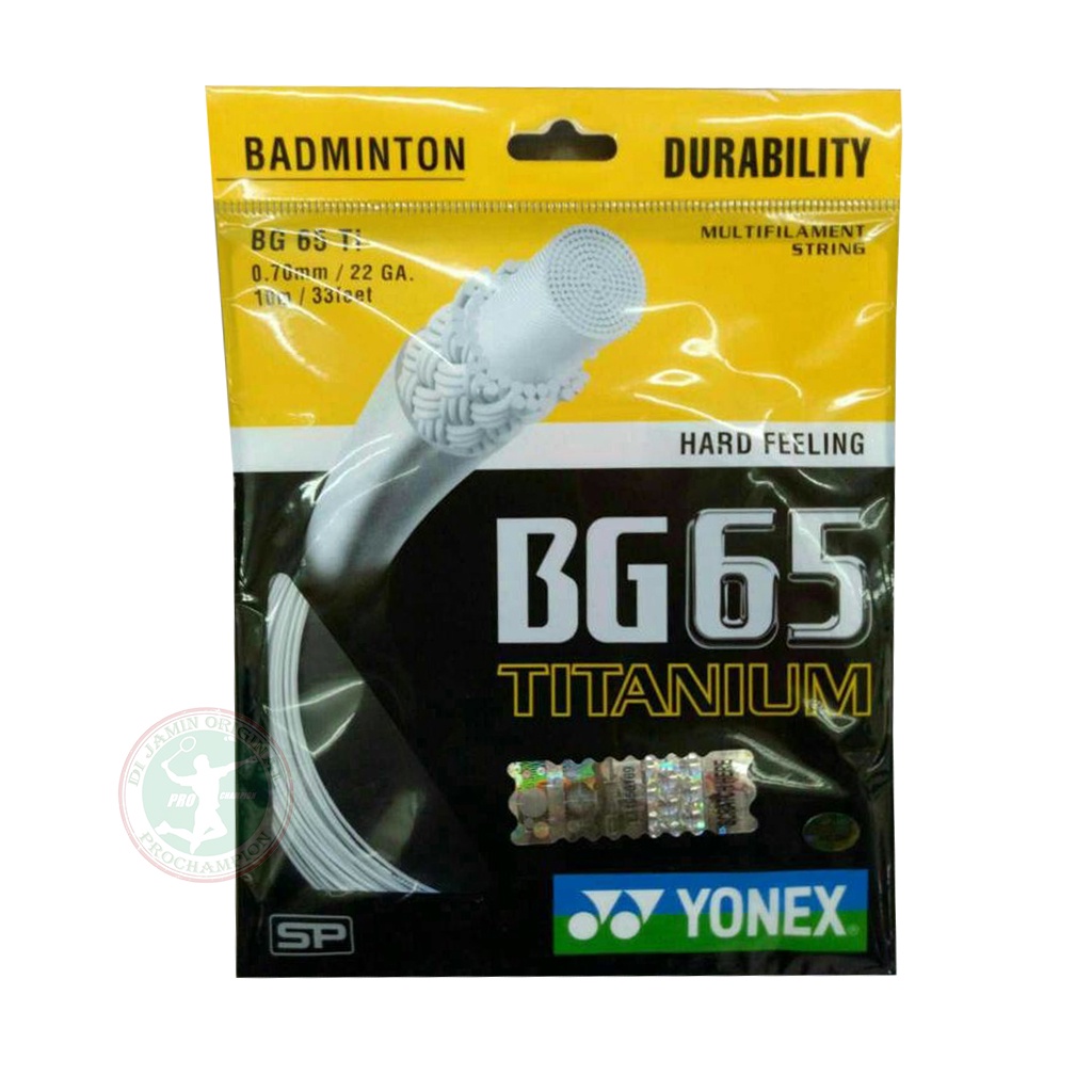 Jual Yonex Bg 65 Ti Titanium Senar Badminton Original | Shopee Indonesia