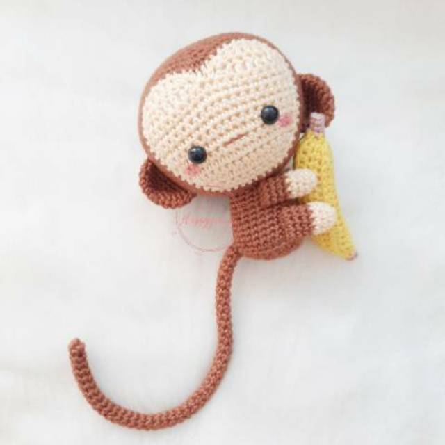 Jual Amigurumi (Boneka Rajut) Big Monkey | Shopee Indonesia