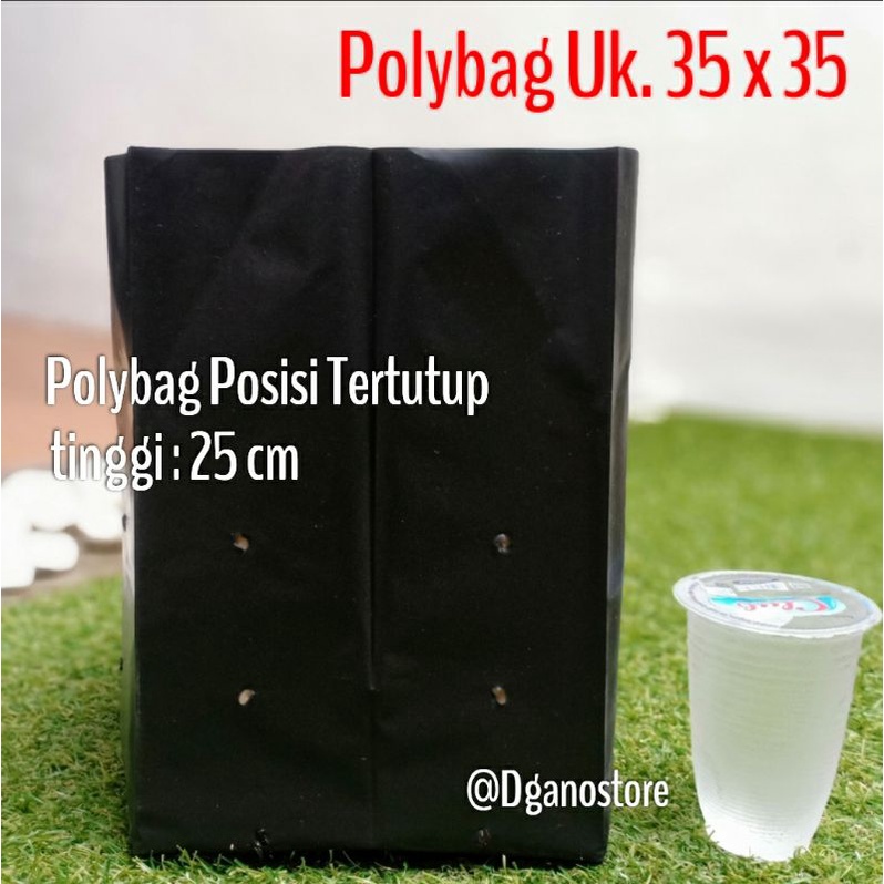 Jual polybag / polibag /polibak buat bunga atau sayuran uk 35x35 (isi ...