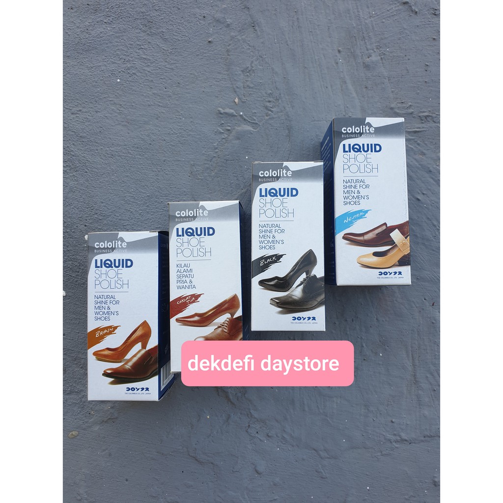 Jual cololite liquid shoe polish || semir sepatu cair || 45ml | Shopee ...