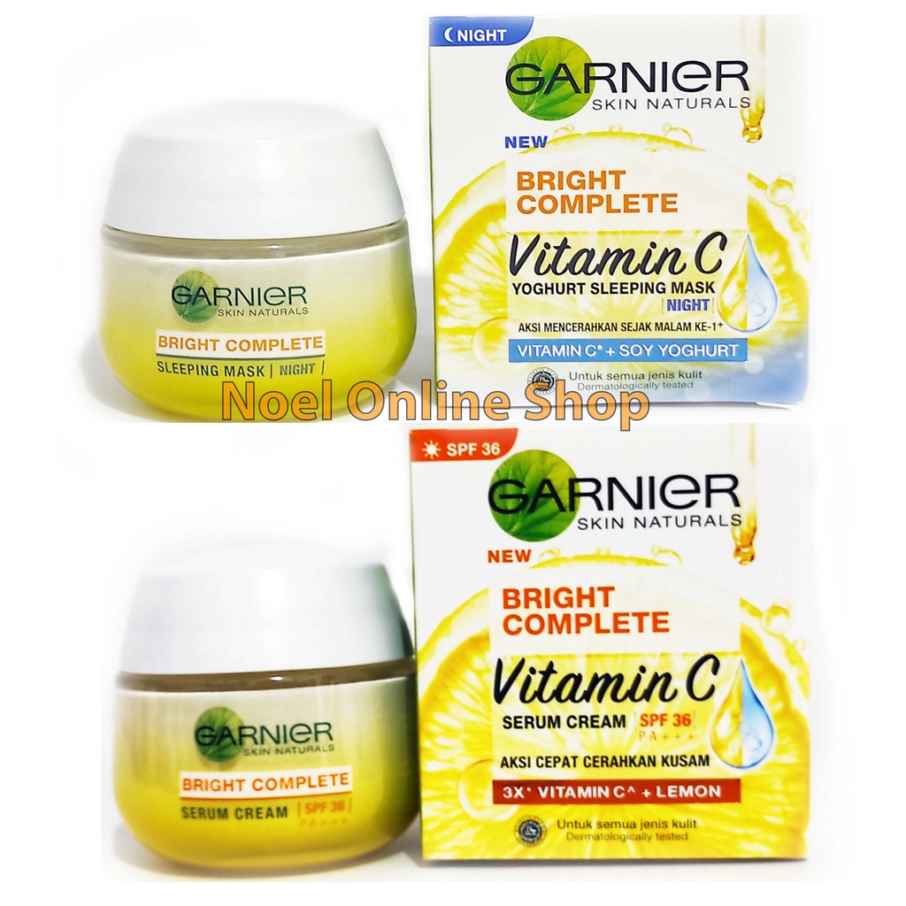 Jual 𝗚𝗮𝗿𝗻𝗶𝗲𝗿 𝗕𝗿𝗶𝗴𝗵𝘁 𝗖𝗼𝗺𝗽𝗹𝗲𝘁𝗲 Vitamin C 𝗦𝗲𝗿𝘂𝗺 𝗖𝗿𝗲𝗮𝗺 𝗦𝗣𝗙 𝟯𝟲 50ml / 𝗡𝗶𝗴𝗵𝘁 𝗬𝗼𝘂𝗴𝗵𝘂𝗿𝘁 𝗦𝗹𝗲𝗲𝗽𝗶𝗻𝗴 𝗠𝗮𝘀𝗸 ...