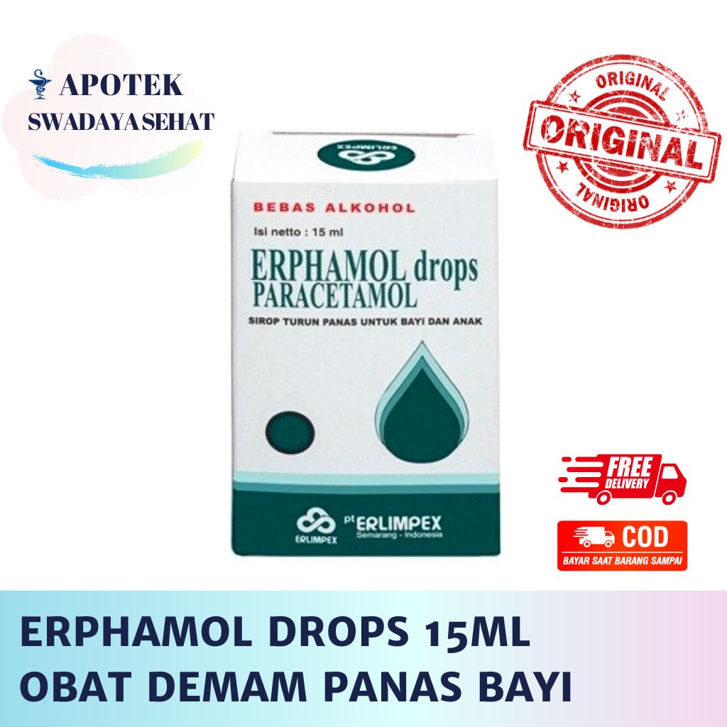 Jual ERPHAMOL DROPS 15ML - Obat Demam Panas Bayi Parasetamol Anak ...