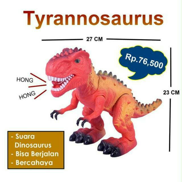 Jual Mainan dinosaurus berjalan stegosaurus tyrex tyrannosaurus suara ...