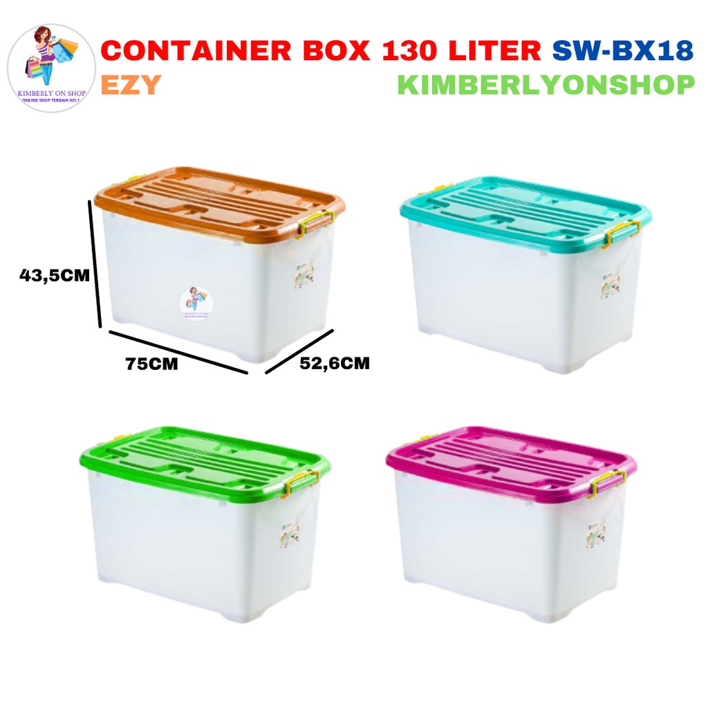 Jual EZY Container Box 130 Ltr SW-BX18 | Shopee Indonesia