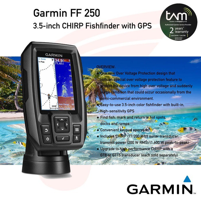 Jual Garmin 250 FF250 GPS HP Laut FF 250 Sonar Transduser Original ...