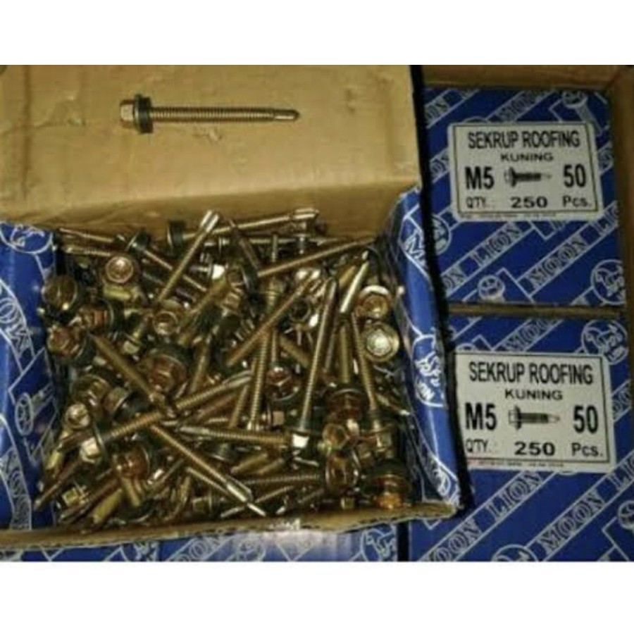 Jual Roofing Paku Sekrup Baut Roofing 5 cm Atap Spandek Baja Ringan ...