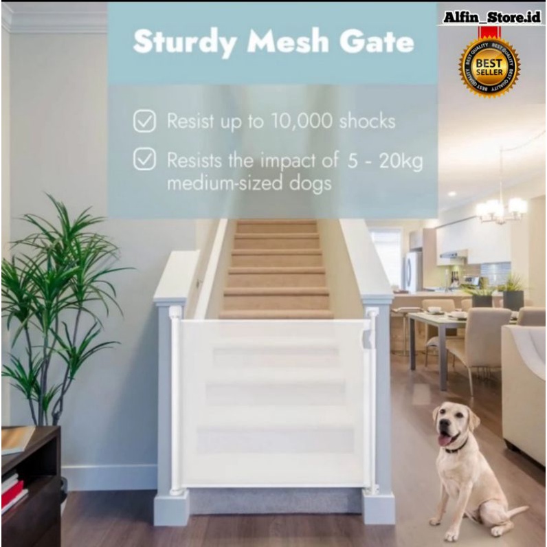 Jual Skida Pet Retractable Auto Lock Otomatis Safety Gate Pagar ...